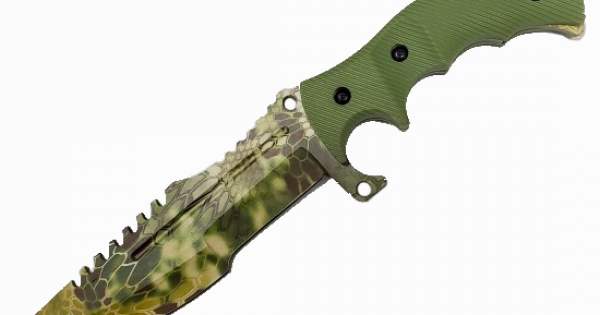 11'' GREEN HUNTING KNIFE WITH SHEATH