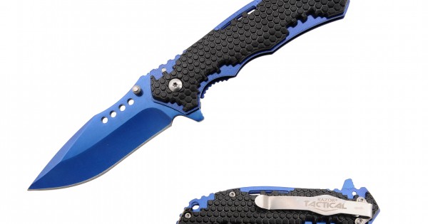 Honey Comb / Blue Blade Assisted Knife w/ABS Handle (120/12/12*10*16/40)