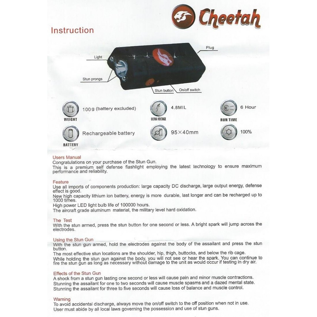 cheetah combo stun gun